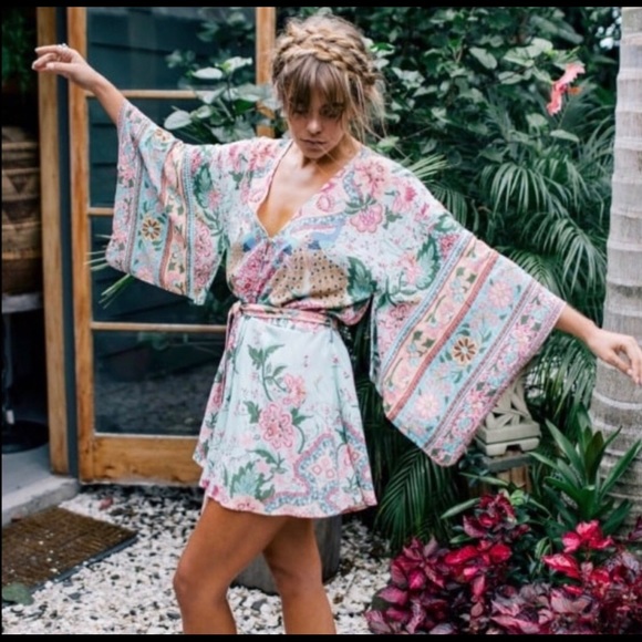 Spell | Dresses | Spell The Gypsy Lotus Kimono Romper Sz M Nwt | Poshmark